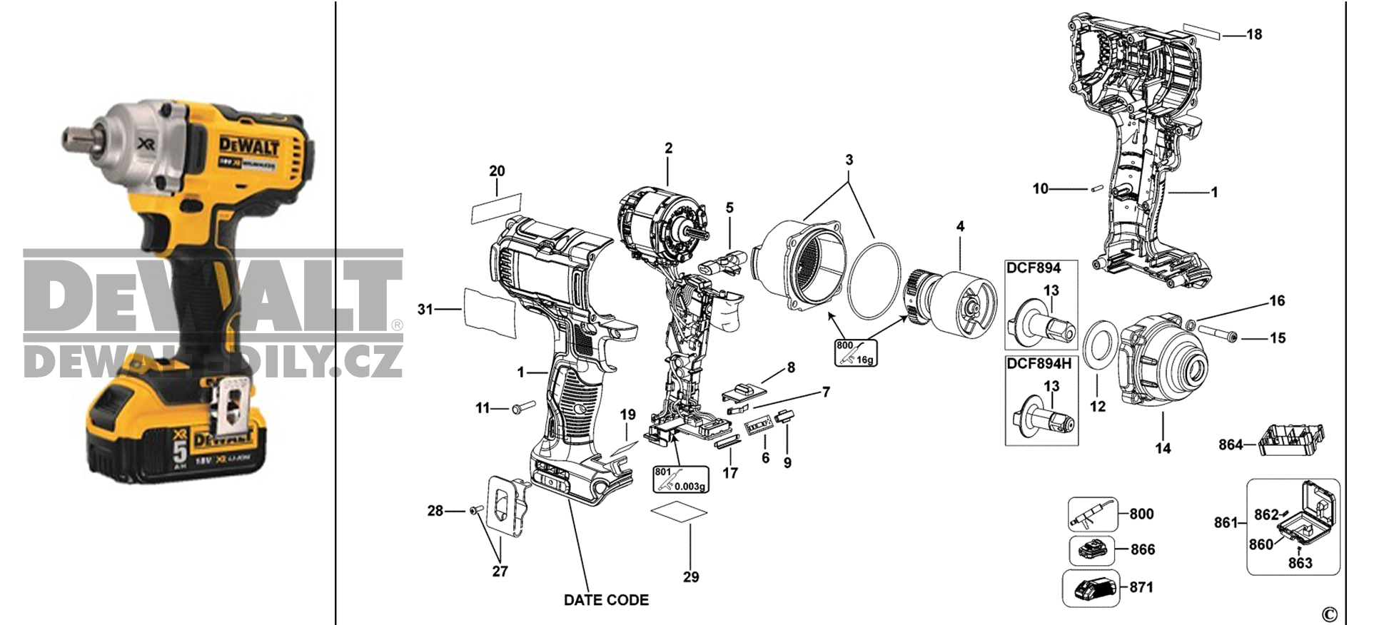 DCF894 TYPE 1 - DILY-MORAVA.CZ